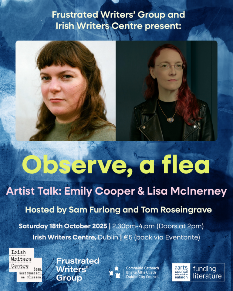 Observe, a flea: Artist Talk with Emily Cooper and Lisa McInerney ...