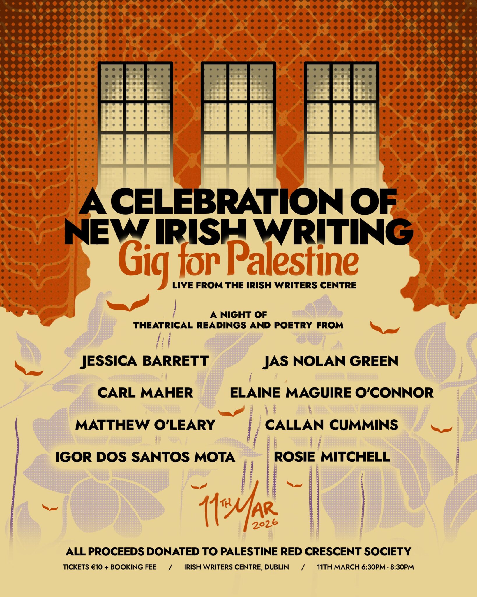 A Celebration of New Irish Writing - Gig For Palestine - Irish Writers ...